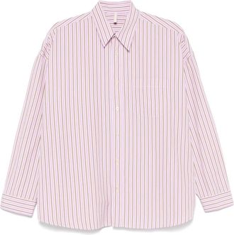 Sunflower Homme, Chemises, Rose, Taille: M Chemise Rose &agrave; Fleurs Manches Longues