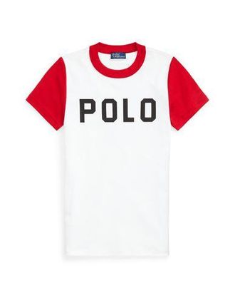 Ralph Lauren COLOR-BLOCKED LOGO RIBBED COTTON TEE