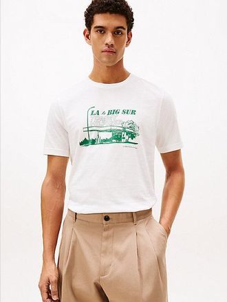 Tommy Hilfiger T-shirt &agrave; col ras-du-cou et photo imprim&eacute;e