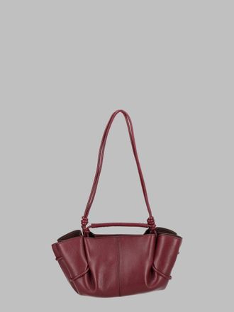Hereu Arta Lambskin Leather Shoulder Bag - Burgundy