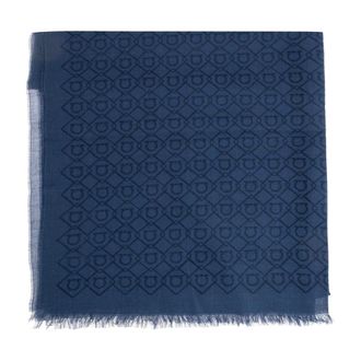 Ferragamo Schal mit Monogramm - - Accessories - Herren - Blau - ONE SIZE
