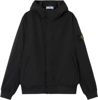 Stone Island Homme, Vestes, Noir, Taille: XL Light Soft Shell-R Jacket