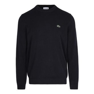 Lacoste Schwarzer Baumwollpullover - - Knitwear - Herren - Schwarzk - S