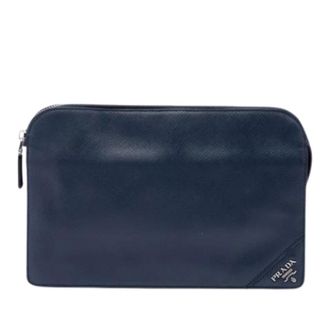 Prada Pre-owned Saffiano Clutch - - Pre-owned - Damen - Blau - ONE SIZE