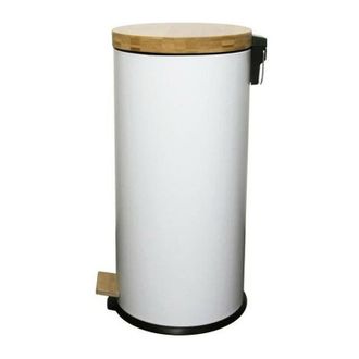 Kitchen Move Kitchen Move - Poubelle de cuisine à pédale forest Blanc Acier inoxydable 30 l