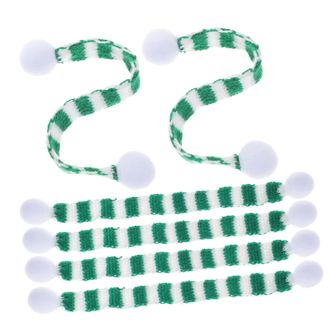 TOPBATHY 6st&uuml;cke Mini-strickschals Mit Kleinen B&auml;ren Weihnachtsdeko F&uuml;r Weinflaschen Gr&uuml;n-wei&szlig; Gestrickte Flaschenschals F&uuml;r Festliche Tischdekoration Und DIY 