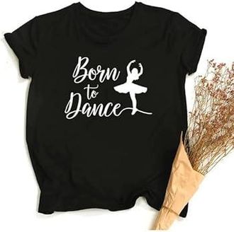 Keephen Femmes Danse T-Shirt Dr&ocirc;le Danse Amoureux Col Ras du Cou T-Shirt Danse Danseur Impression 3D Manches Courtes Tee Casual Col Rond Tops