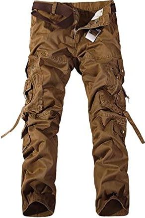 Generic Pantalon de travail cargo pour homme, couleur unie, pantalon cargo d&eacute;contract&eacute; pour homme, a, 50