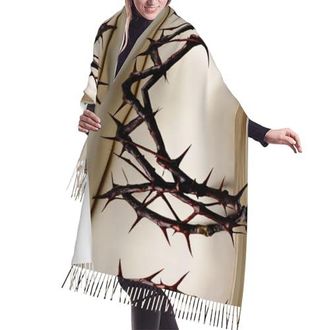 Generic Couronne D&Eacute;pines Femme Etole Douce Ch&acirc;le Longue Foulard Pour Hiver Automne Cadeau Mariage