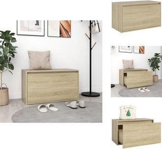 vidaXL Vidaxl - Banc dentr&eacute;e 80x40x45 cm Ch&ecirc;ne sonoma Bois ding&eacute;nierie - Banc Entr&eacute;e - Banc Coffre - Meuble Rangement - Mobilier Int&eacute;rieur - D&eacute;coration