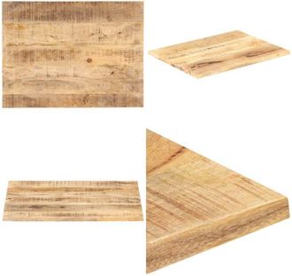 vidaXL Dessus de table Bois de manguier solide 25-27 mm 70x60 cm - Dessus De Table - Plateau De Table - Table Basse - Bois Massif - Manguier - Home & Living