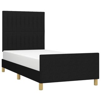 vidaXL Vidaxl - Giroletto Senza Materasso Nero 100x200 Cm In Tessuto