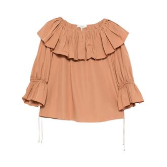 Chlo&eacute; Ger&uuml;schte Bluse - - Blouses & Shirts - Damen - Braun - XS