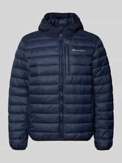 Champion Steppjacke mit Kapuze und Logo