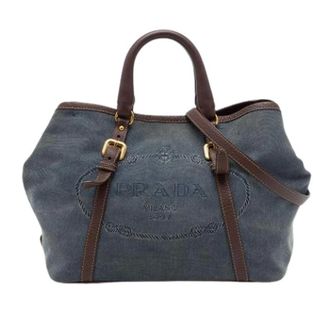 Prada Sac bandouli&egrave;re en denim Pre-owned - Femme - Pre-owned - Bleu - Taille: ONE Size