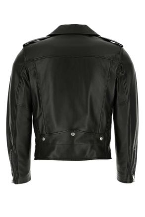 Saint Laurent Mens Black Leather Jacket 1000 Lamb Skin Giacche Pelle