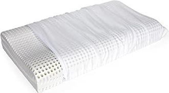 Dmora Talamo Italia - Talamo Italia Kissen für das Bett, 100% Made in Italy, Orthozervikales Kissen mit abnehmbarem Bezug, aus perforiertem Memory-Schaum, h