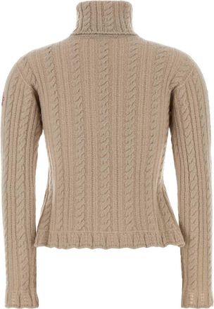 Moncler Cable-Knit Wool Blend Sweater - Beige