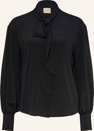 &Eacute;manou &Eacute;manou Schluppenbluse Mit Seide schwarz