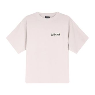 Balenciaga Masking Tape T-shirt Medium Fit - - Tops - Damen - Wei&szlig; - L