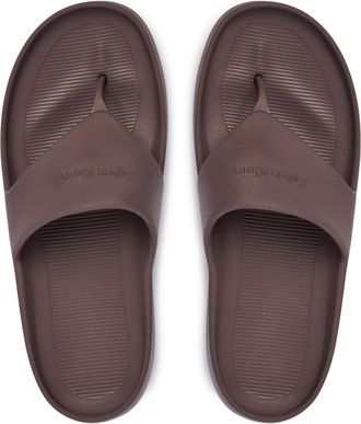 Calvin Klein Zehentrenner Calvin Klein One Piece Eva Flip Flop Thong HW0HW02957 Braun