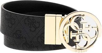 Guess G&uuml;rtel Noelle Nolana Belt W105 Coal Logo dunkelgrau schwarz k&uuml;rzbar wendbar