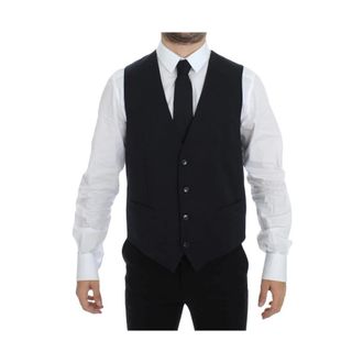 Dolce & Gabbana Cotton Stretch Dress Vest Blazer - - Suits - Herren - Blau - S
