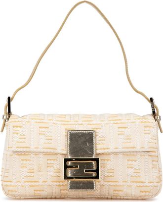 Fendi Hobo Bags - Zucca Metallic Lurex Baguette - Gr. unisize - in Gold - für Damen