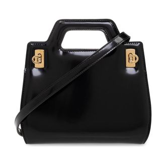 Ferragamo Femme, Sacs, Noir, Taille: ONE Size Wanda Mini Sac Bandoulière