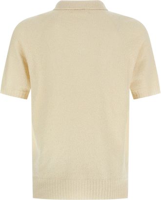 Maryya Cotton-Blend Spongy Polo Shirt - Cream