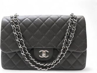 Chanel Crossbody Bags - NEUE CHANEL KLASSISCHE JUMBO TIMELESS AUS KAVIARLE - Gr. unisize - in Braun - f&uuml;r Damen