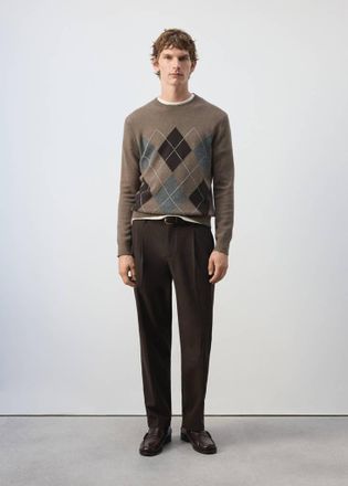 Mango Strickpullover aus Wollgemisch mittelbraun - Herren - XXL - MANGO MAN