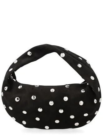 Khaite Studded Calf Leather Hobo Bag - Black