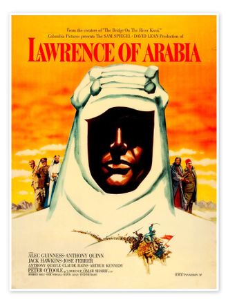 Posterlounge Lawrence von Arabien (englisch) Poster 70 x 90 cm Orange Wandbilder Wanddeko