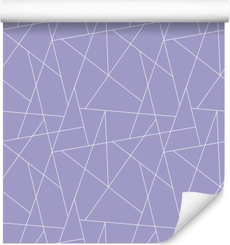 OEM Carta Da Parati Con Motivo Geometrico Blu, Dettagli Delicati, 50x1000 Cm
