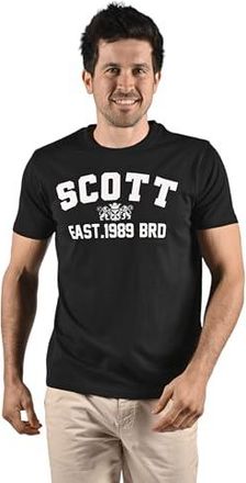 Scott T-Shit Kylio en Coton Manches Courtes avec Sérigraphie (FR/ES, Alpha/Lettres, TG, Taille Normale, Taille Normale, Noir)