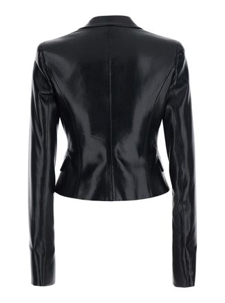 Andamane Womens Blazer Zefira Fitted Black Polyester Blazers Jacket
