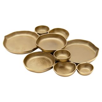 Generic Servierschalen-Set - Dessert mit neun Gitter f&uuml;r Heimdekoration | Serviertabletts f&uuml;r Vorspeisen - f&uuml;r Snacks Trockenfr&uuml;chte, Kartoffeln, Obst, S&uuml;&szlig;igk