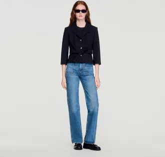 Sandro Kurzer taillierter Blazer