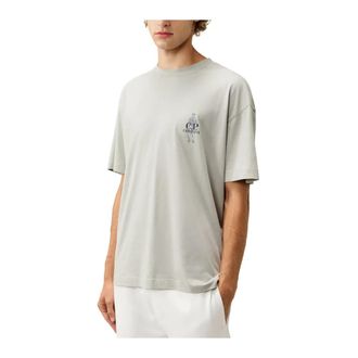 C.P. Company 30/1 Jersey Kurzarm T-Shirt mit Komfort-Logo - - Tops - Herren - Grau - XL