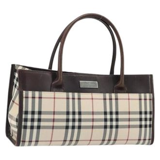 Burberry Sac &agrave; main en nylon Pre-owned - Femme - Pre-owned - Beige - Taille: ONE Size