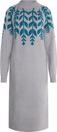Usha Maxi Strickkleid Damen Grau Mehrfarbig