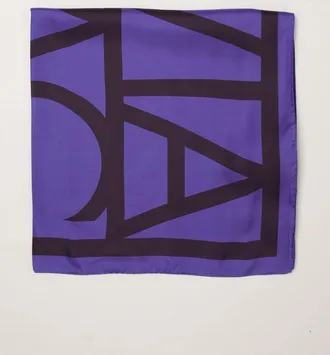 Liviana Conti Gemusterter Foulard aus reiner Seide mit Logo-Druck