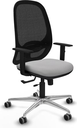 Piqueras y Crespo Drehstuhl f&uuml;r den Schreibtisch Cilanco mit 1D-Armen, h&ouml;henverstellbare Lendenwirbelst&uuml;tze, ausgestattet mit Syncro/Traslack und Schneideschaum, Schwar