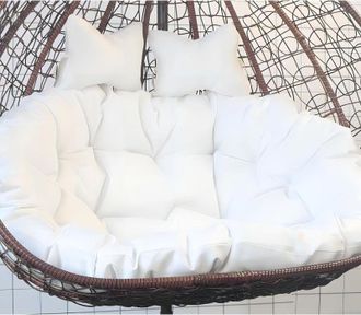 Generic Sitzkissen f&uuml;r 2-Personen-H&auml;ngemattenschaukelst&uuml;hle, Ersatzkissen f&uuml;r Doppelsitzer-Eierstuhl, wasserdichte 2-Sitzer-Kissen f&uuml;r H&auml;ngekorbst&uuml;hle, Nur Ki