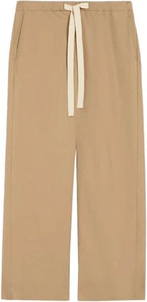 Max Mara Femme, Pantalons, Beige, Taille: 42 FR Argento Wide Pantalons
