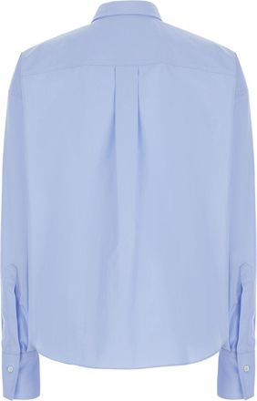 Brunello Cucinelli Cotton with Monili Collar Shirt - Blue