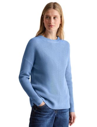 Cecil Damen B303142 Strukturpullover, Fresh Light Blue, XXL EU