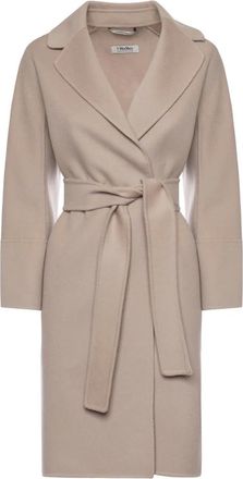 Max Mara Femme, Manteaux, Beige, Taille: 42 FR Manteau Ceintur&eacute;
