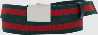 Gucci Ceinture en polyester &agrave; bande Web ray&eacute;e